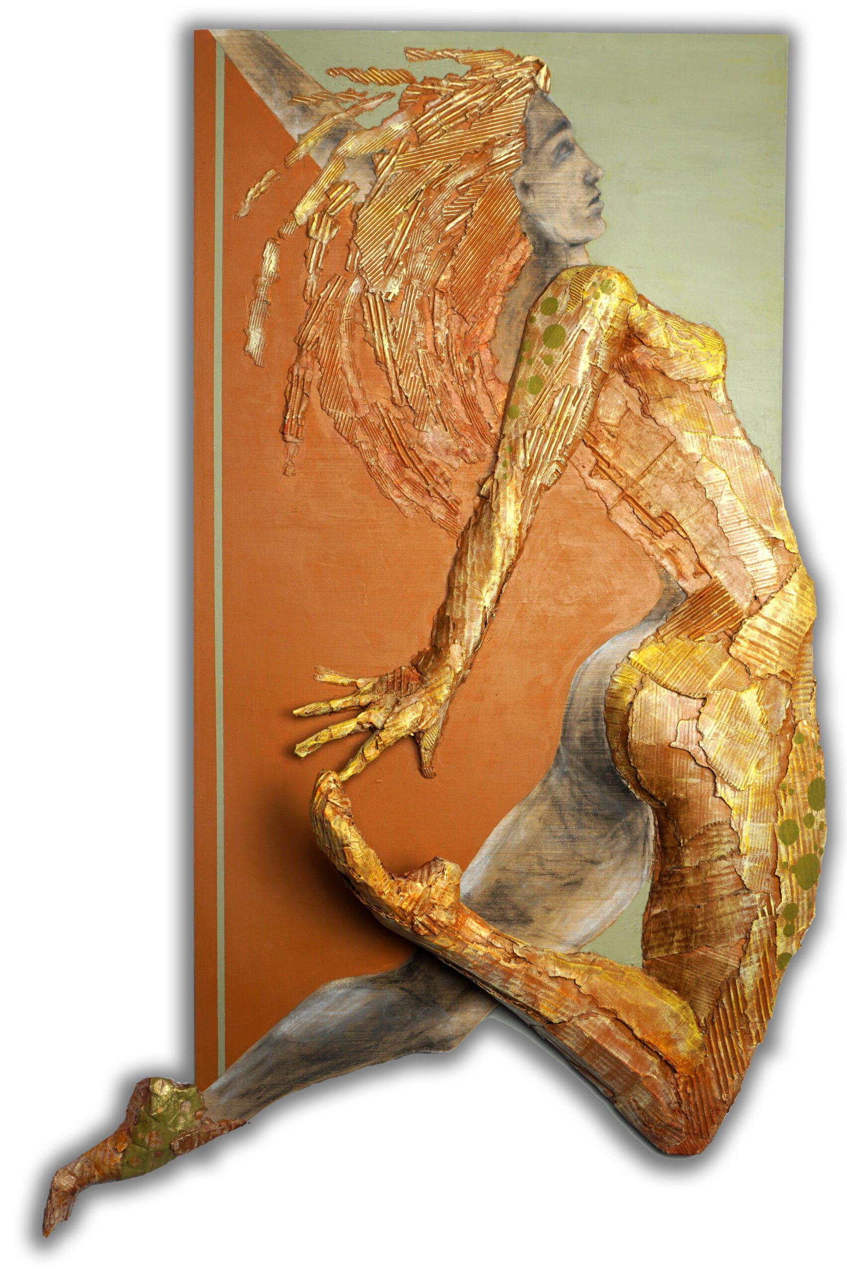 This artist builds expressive faces from layered delivery boxes ┃Limor ...